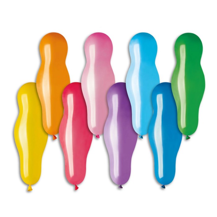 200 Mix - blandede figur, runde og lange balloner