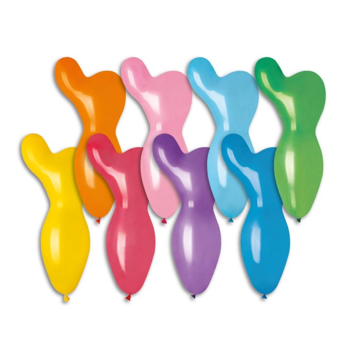 200 Mix - blandede figur, runde og lange balloner