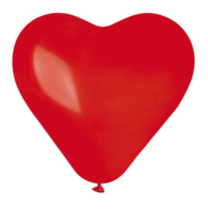 Rød stor hjerteballon 44 cm - Perfekt til pynt