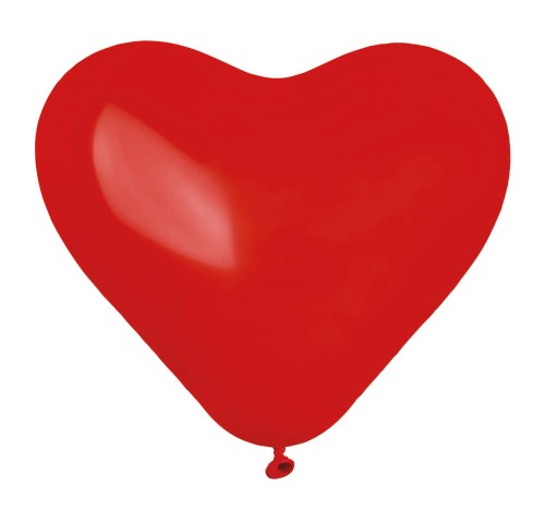 Rød hjerteballon 25 cm - Perfekt dekoration